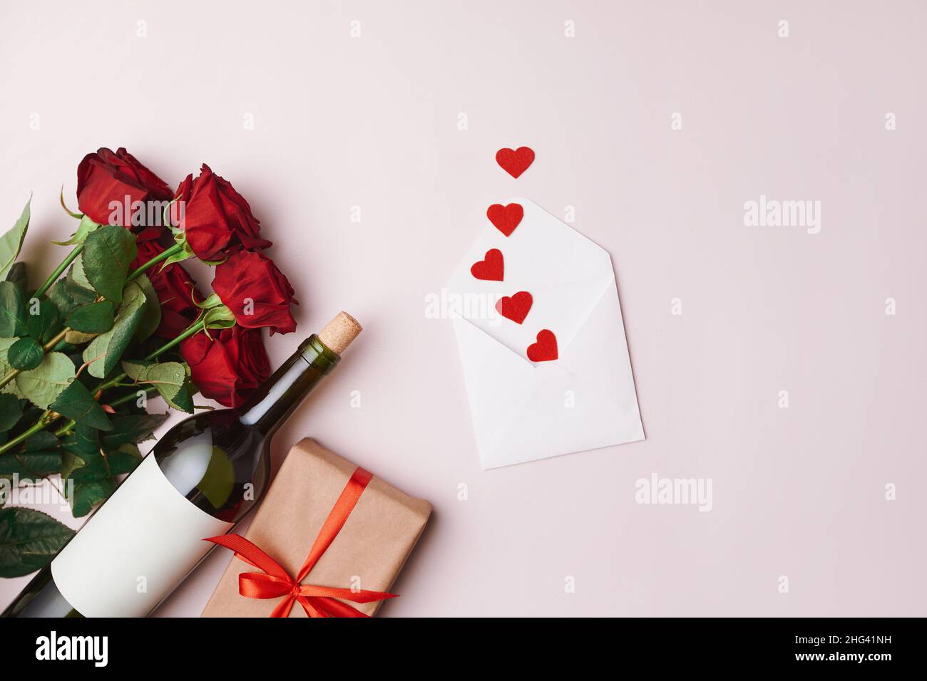 valentine and gifts on a light background Stock Photo - Alamy