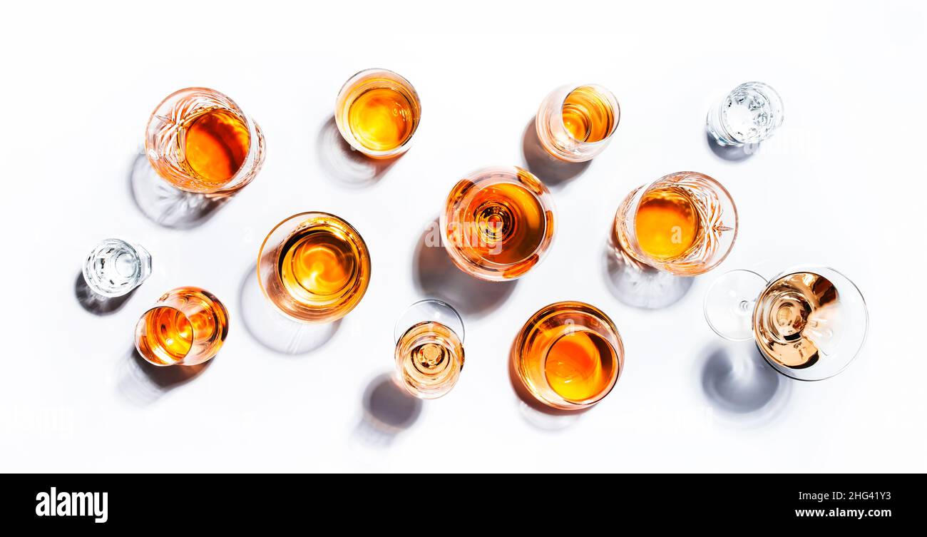 Strong alcoholic drinks, hard liquors, spirits and distillates in ...