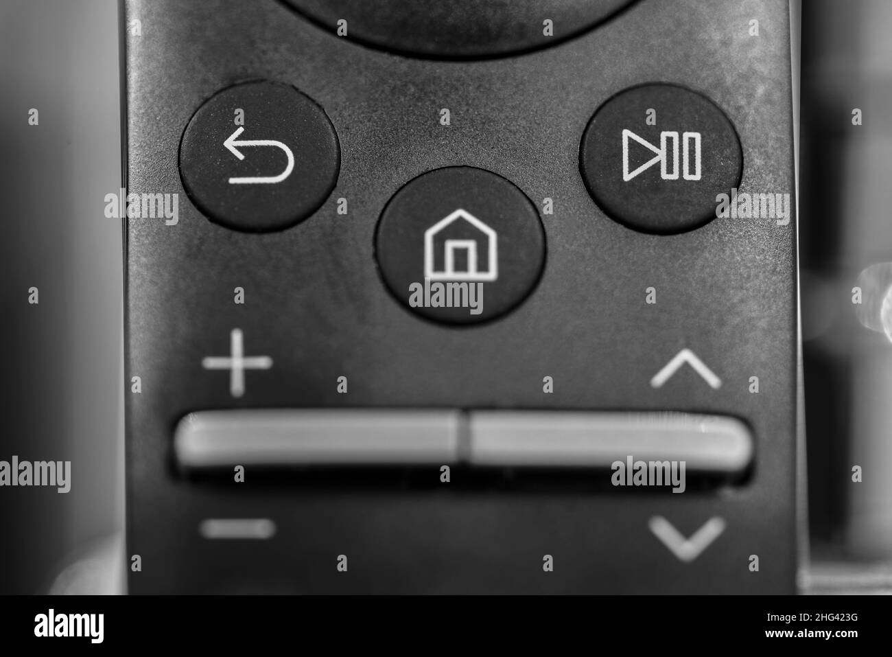 Pause button remote control Black and White Stock Photos & Images - Alamy