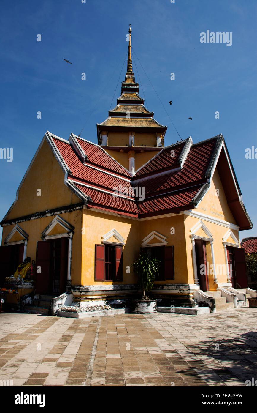 Ancient ruins antique church building of Wat Prasat Nakhon Luang Temple ...