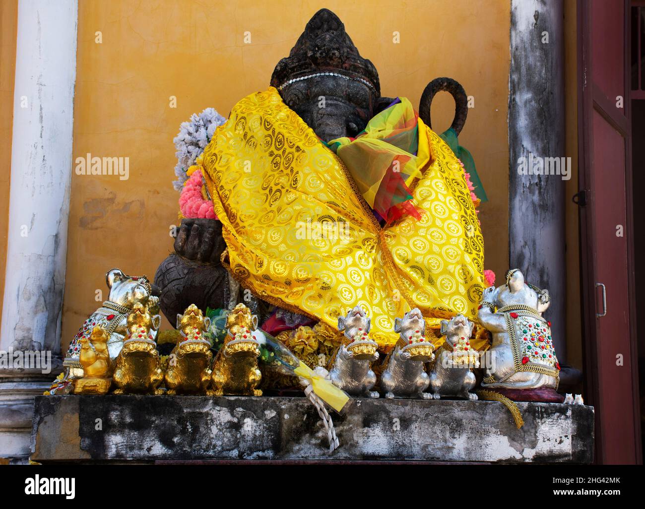 Ancient ganesha statue or ganesh figure lord of success for travelers ...