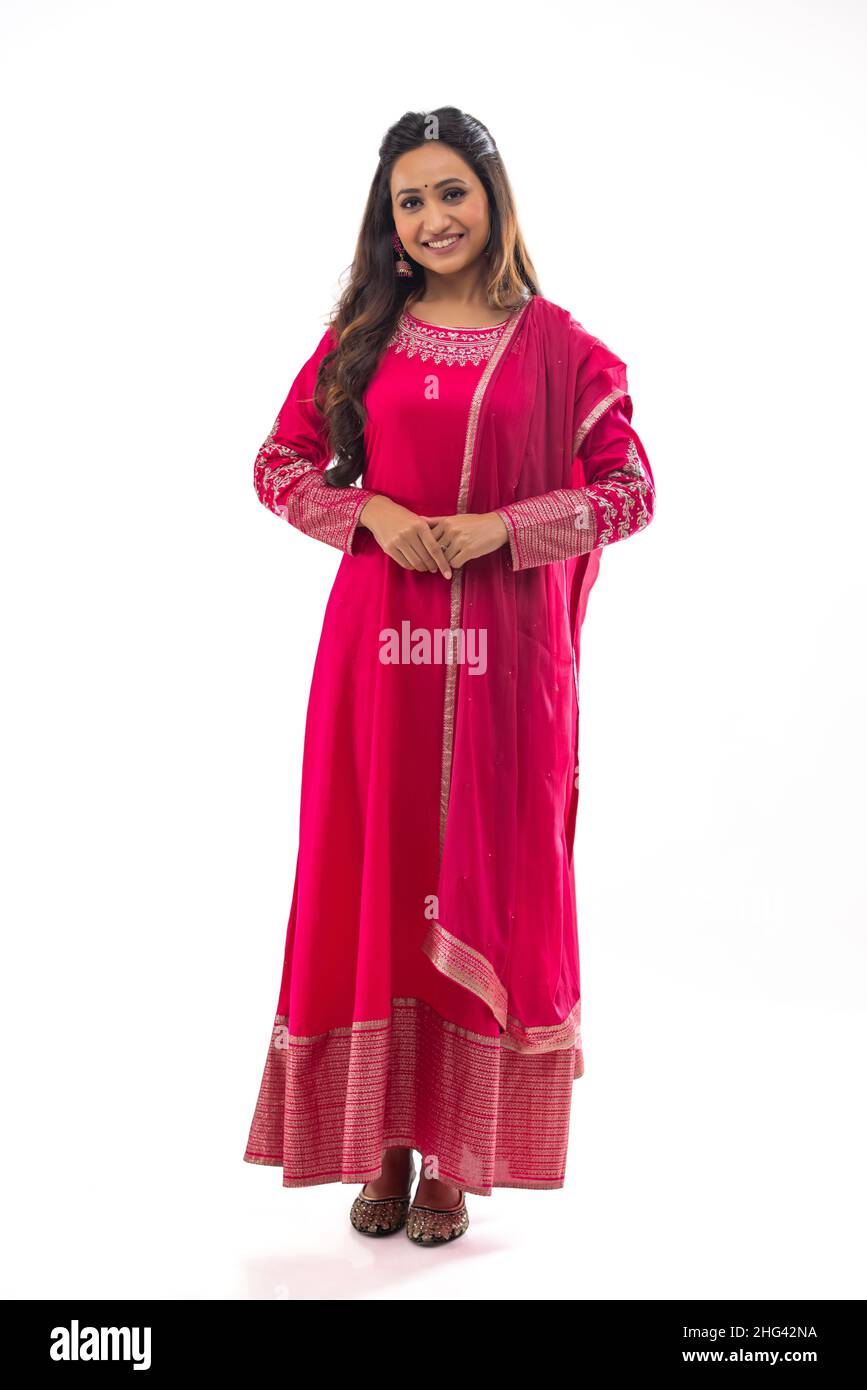 Portrait woman posing in salwar hi-res stock photography and images - Alamy