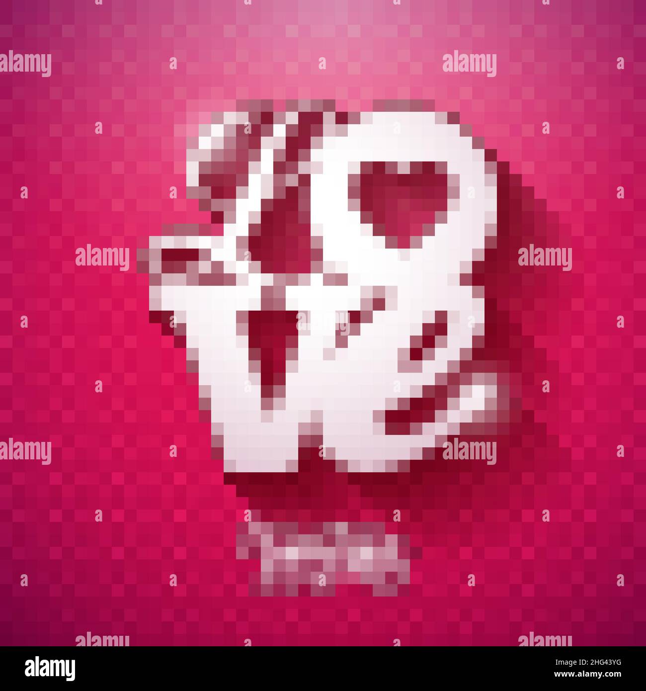Happy Valentines Day Design With 3d Love Typography Letter On Pink