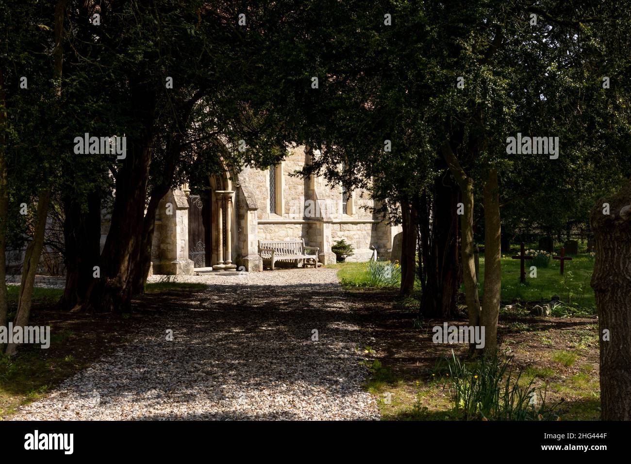 St Thomas's Church, Perry Green, Herts Stock Photo - Alamy
