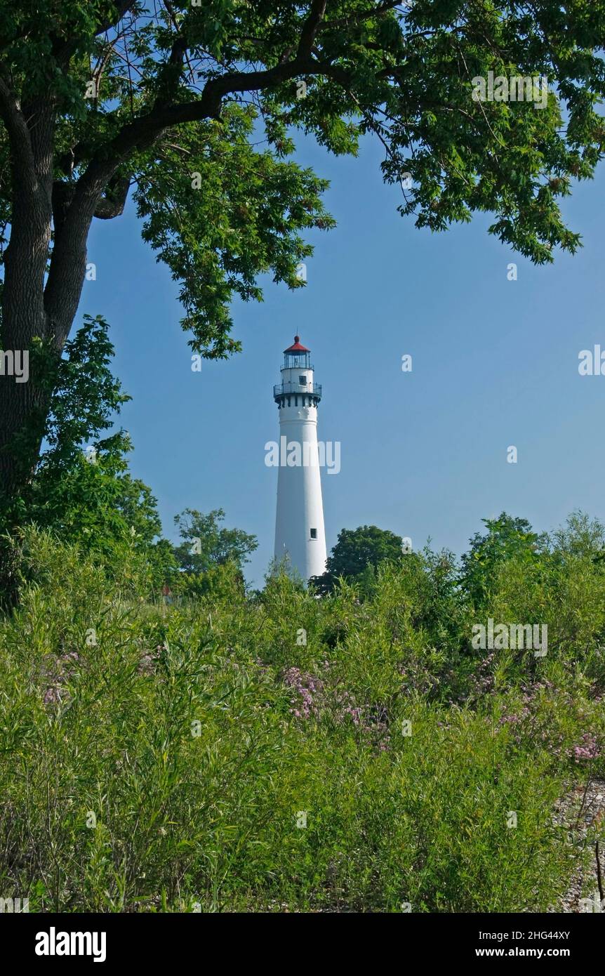 Wind Point Lighthouse Along Lake Michigan Stock Photo - Alamy