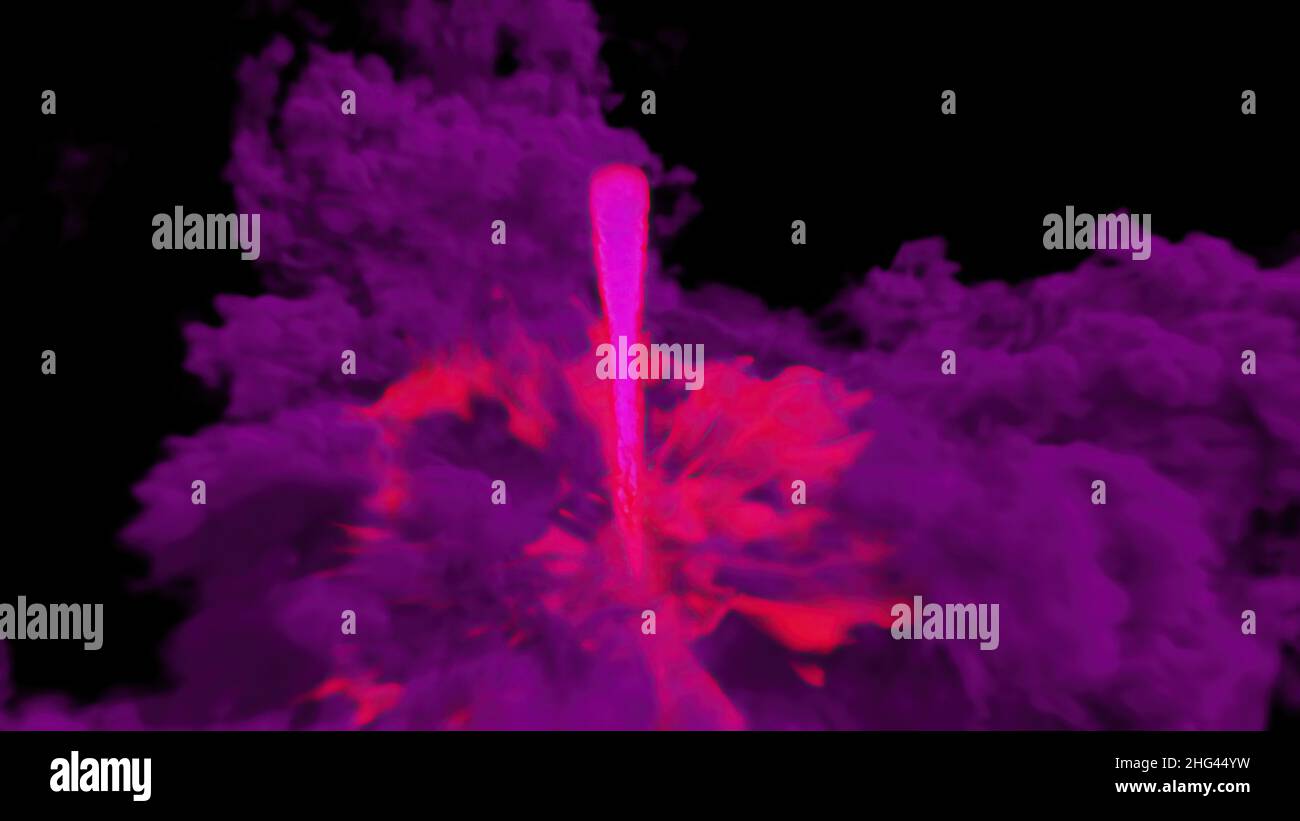 3d illustration of Fire Ball Explosion Stock Photo - Alamy