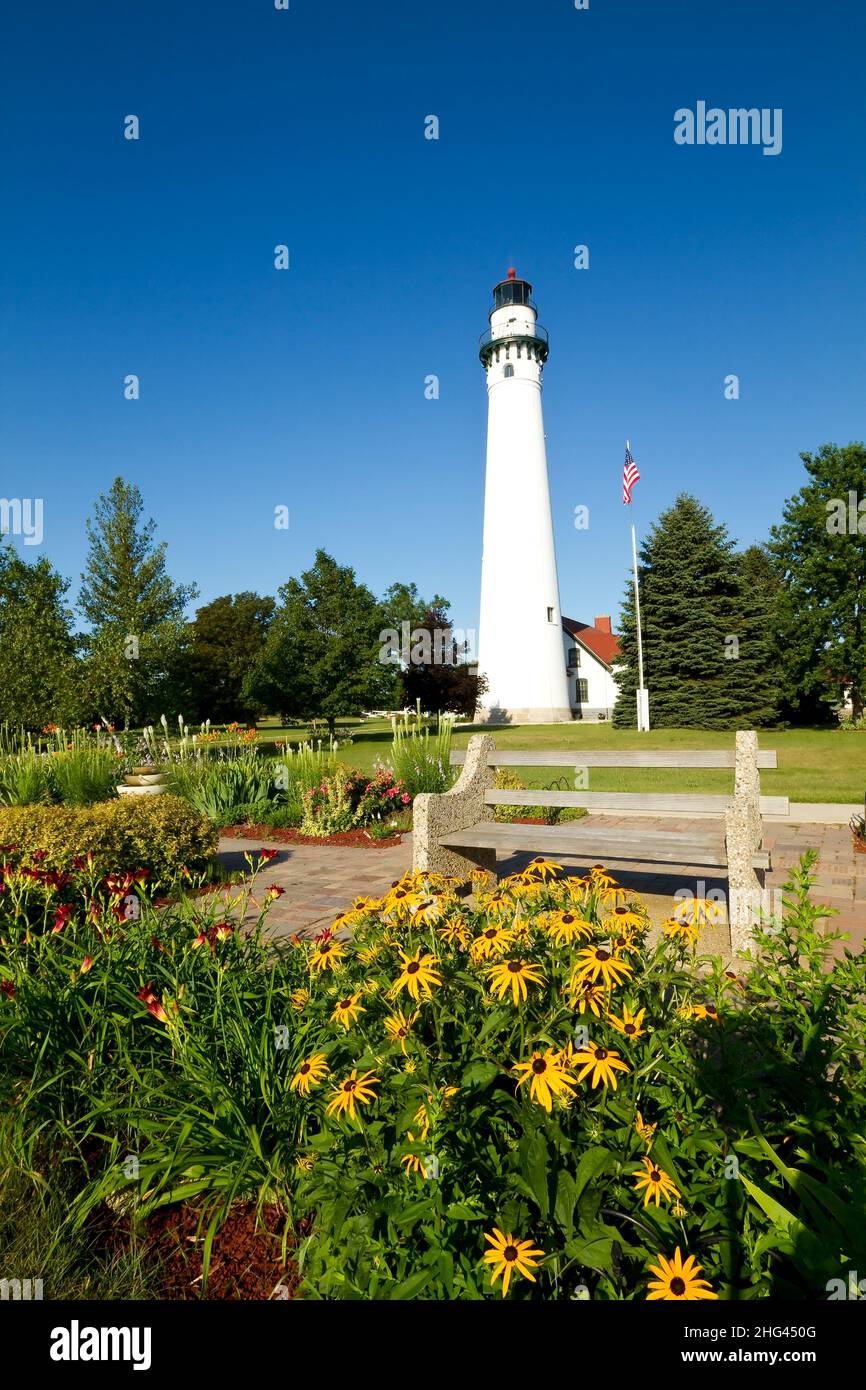 Wind Point Lighthouse Along Lake Michigan Stock Photo - Alamy