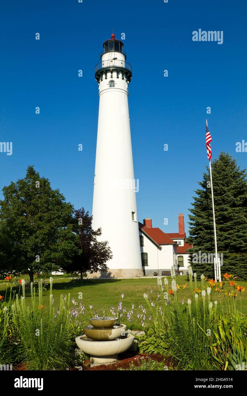Wind Point Lighthouse Along Lake Michigan Stock Photo - Alamy