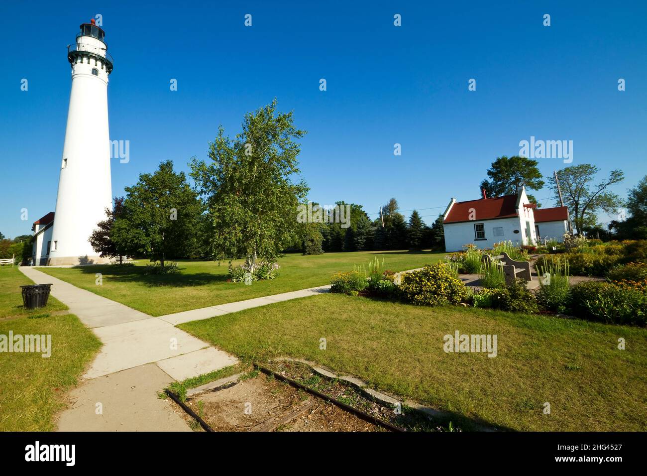 Wind Point Lighthouse Along Lake Michigan Stock Photo - Alamy