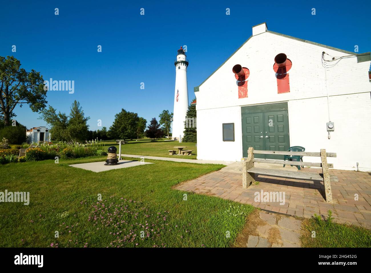 Wind Point Lighthouse Along Lake Michigan Stock Photo - Alamy
