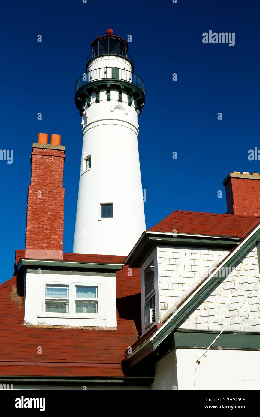 Wind Point Lighthouse Along Lake Michigan Stock Photo - Alamy