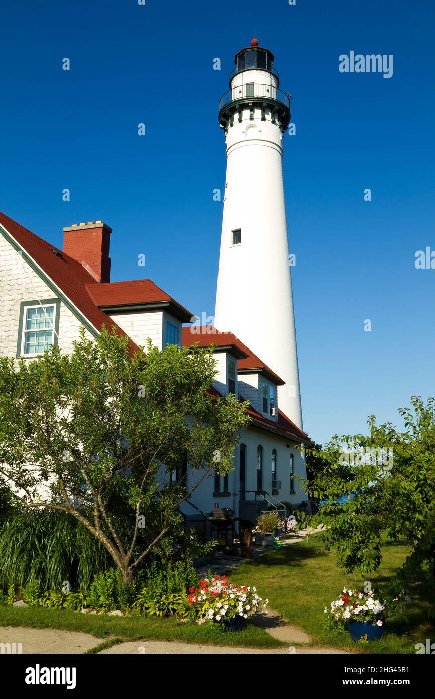 Wind Point Lighthouse Along Lake Michigan Stock Photo - Alamy
