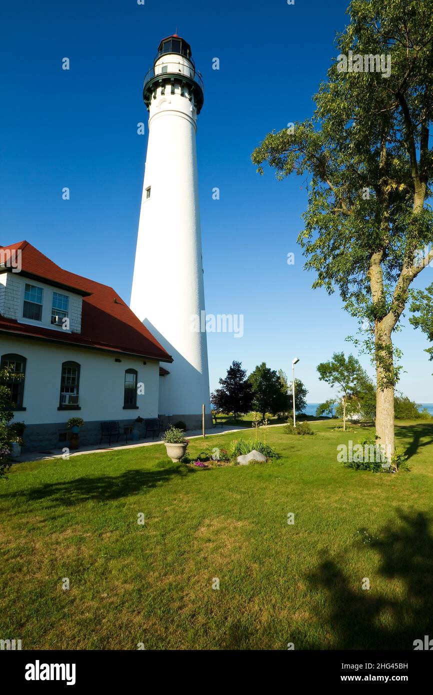 Wind Point Lighthouse Along Lake Michigan Stock Photo - Alamy