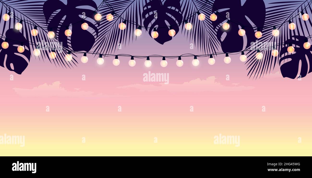 Evening light sea beach Stock Vector Images - Alamy