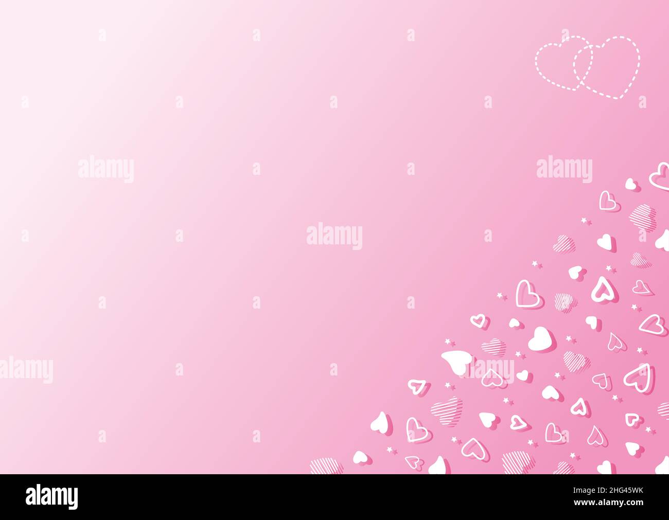background Valentines day. Pink with an empty space for the text. white ...