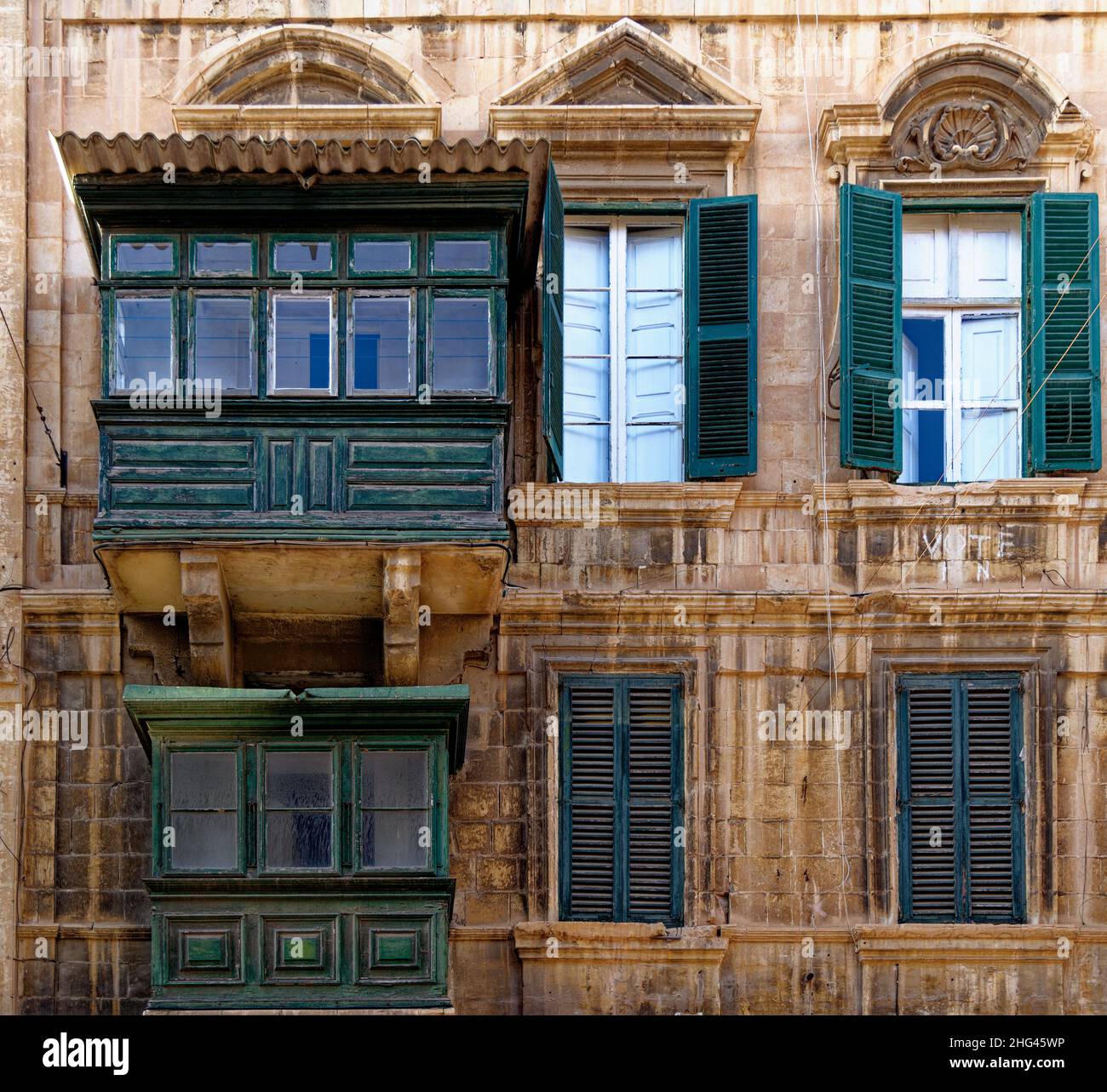 Traditional maltese vintage house, front details - old style building ...