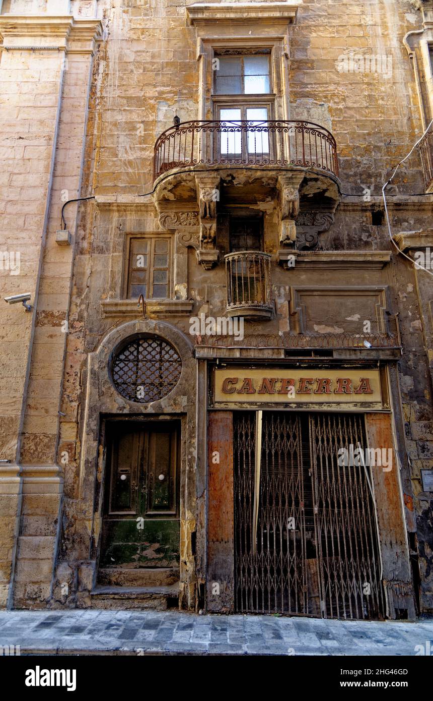 Traditional maltese vintage house, front details - old style building ...