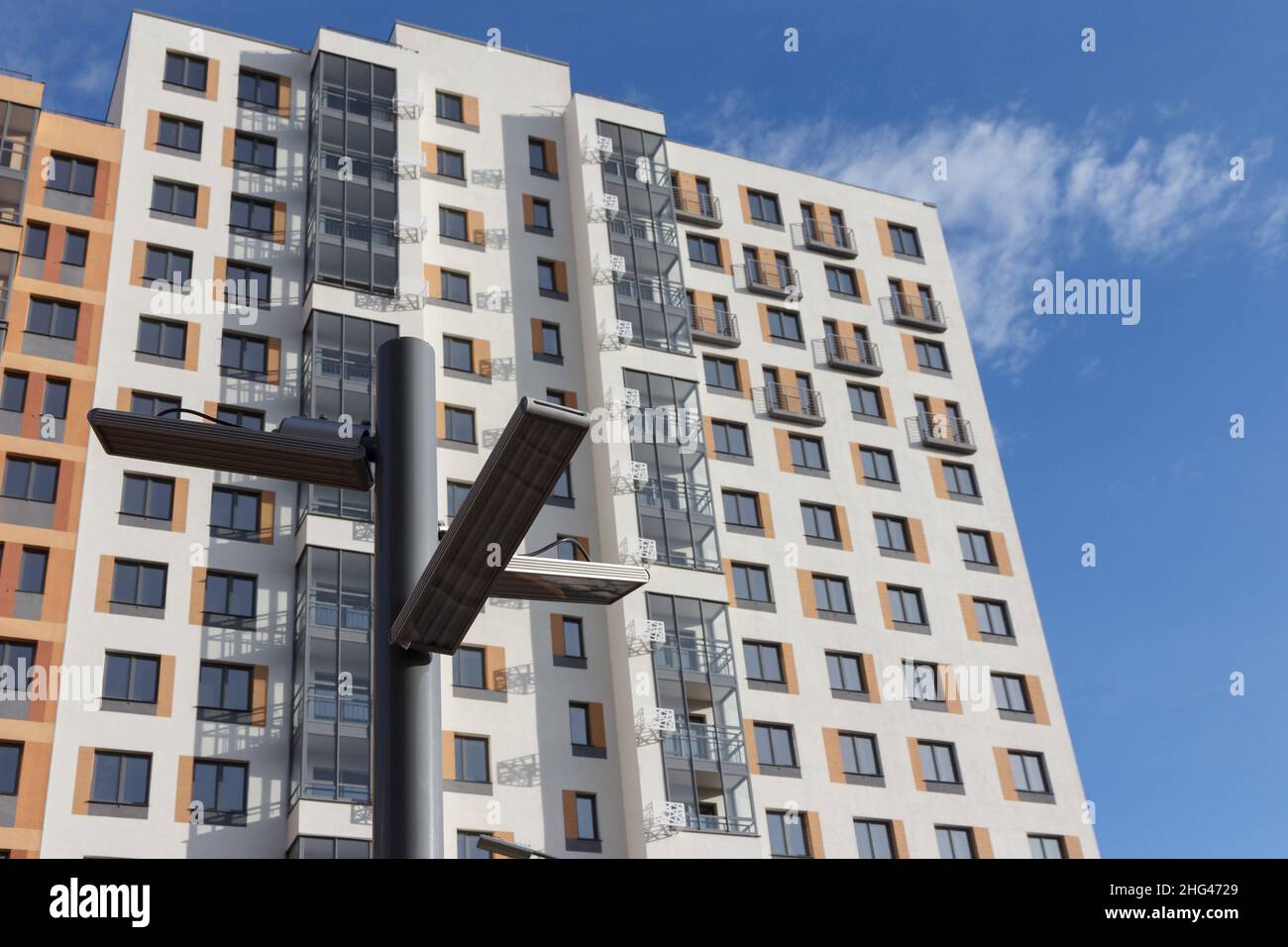 LED lighting in the life of the city. led lighting installation. Pillar ...