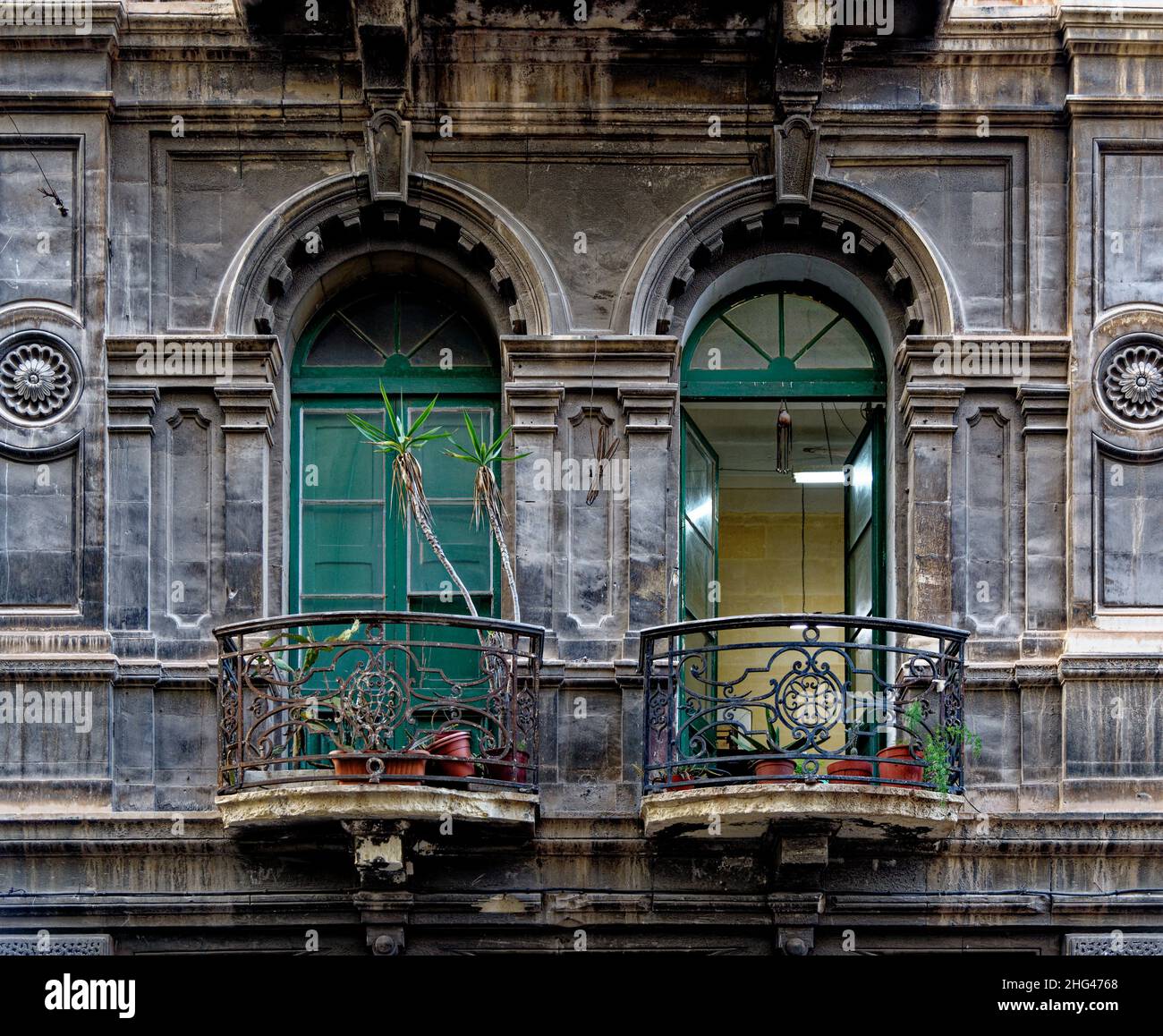 Traditional maltese vintage house, front details - old style building ...