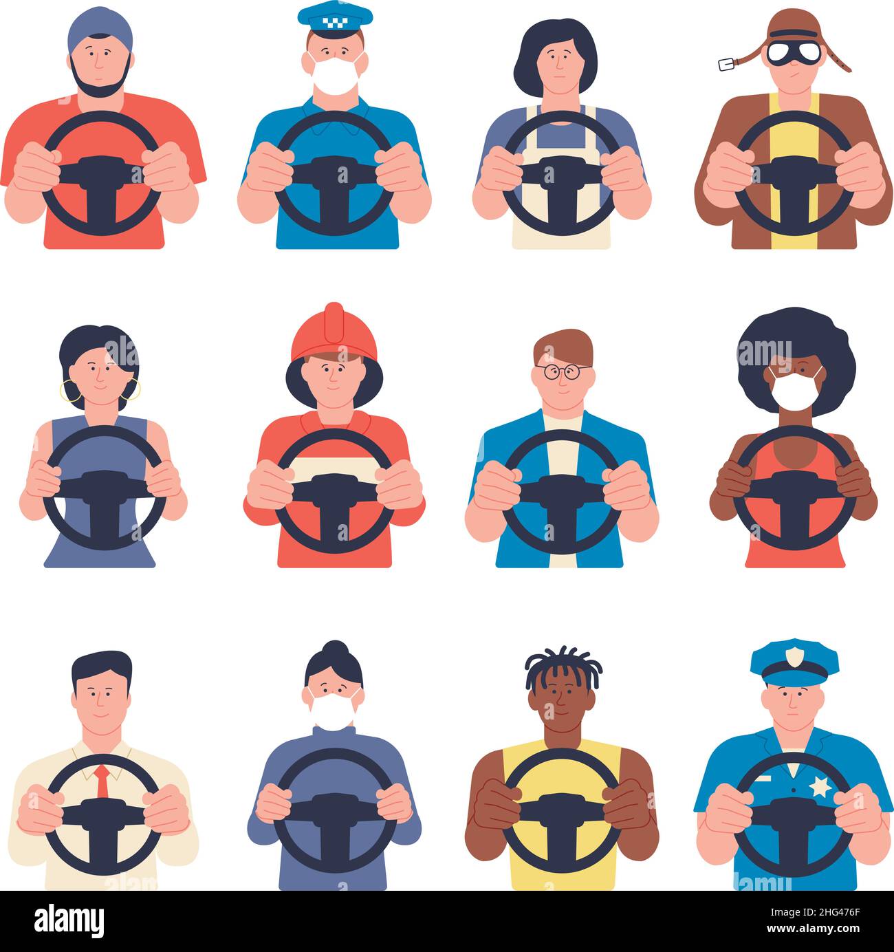 Young race driver Stock Vector Images - Alamy