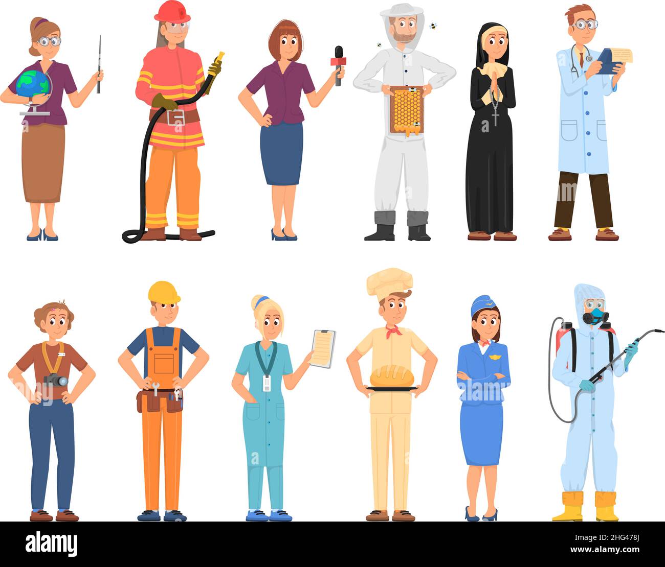 People diverse occupation. Professional workers, different characters ...