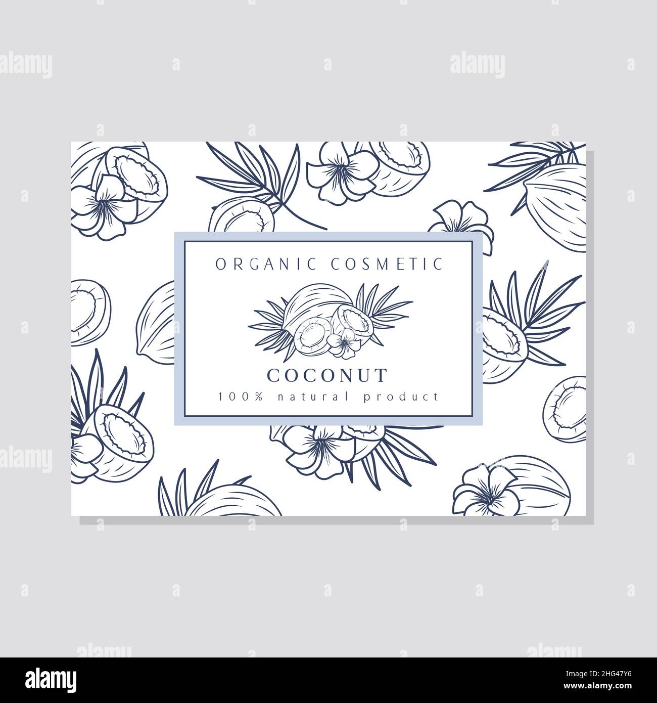 Coconut leaves Stock Vector Images - Alamy