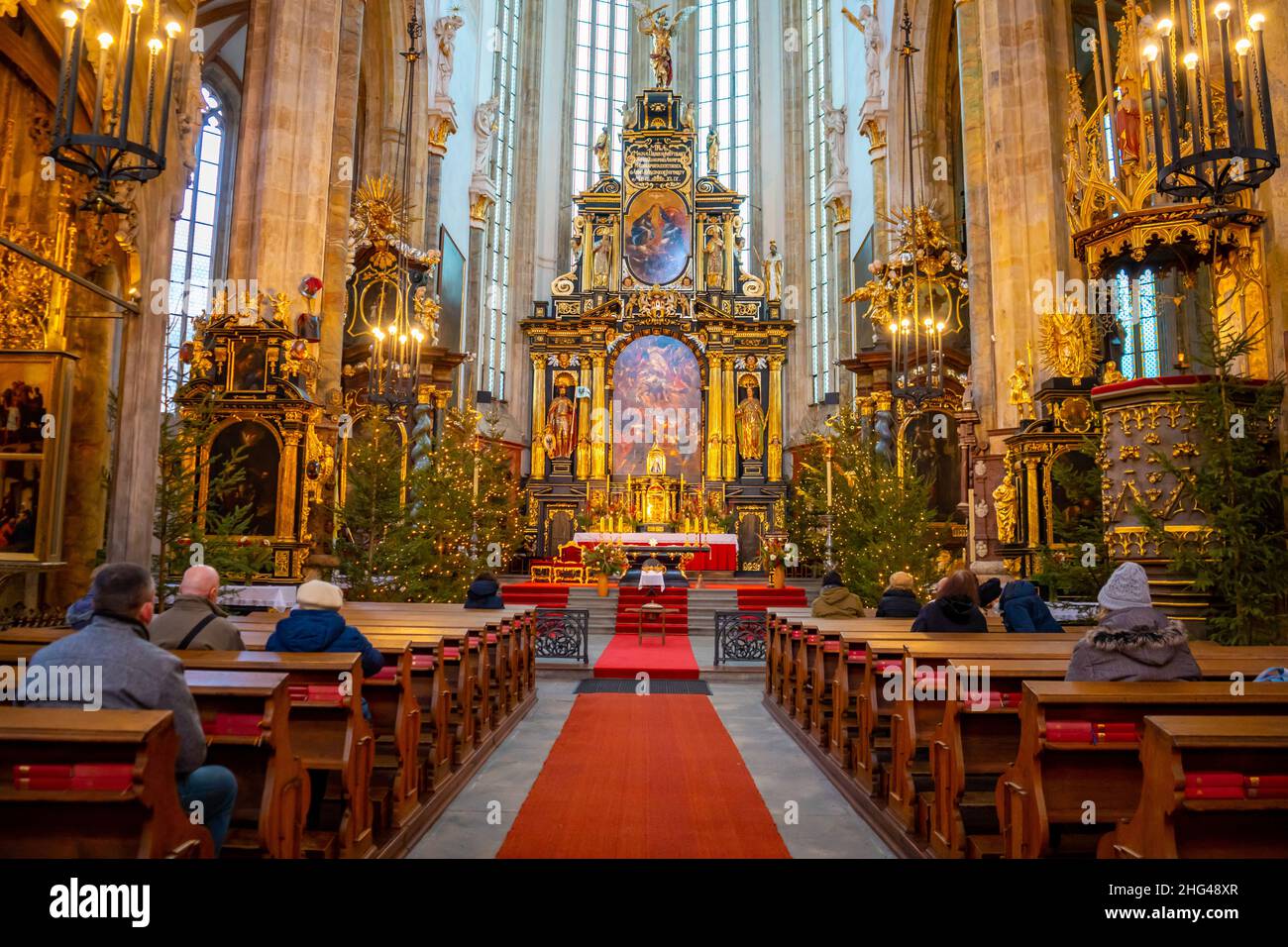 Baroque interior tyn church hi-res stock photography and images - Alamy