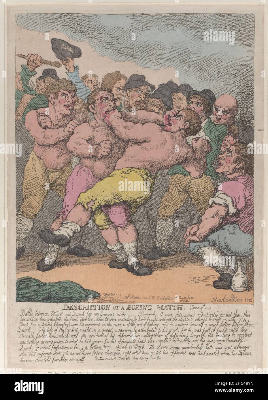 Boxing Match for 200 Guineas between Ward and Quirk for 100 Guineas a ...