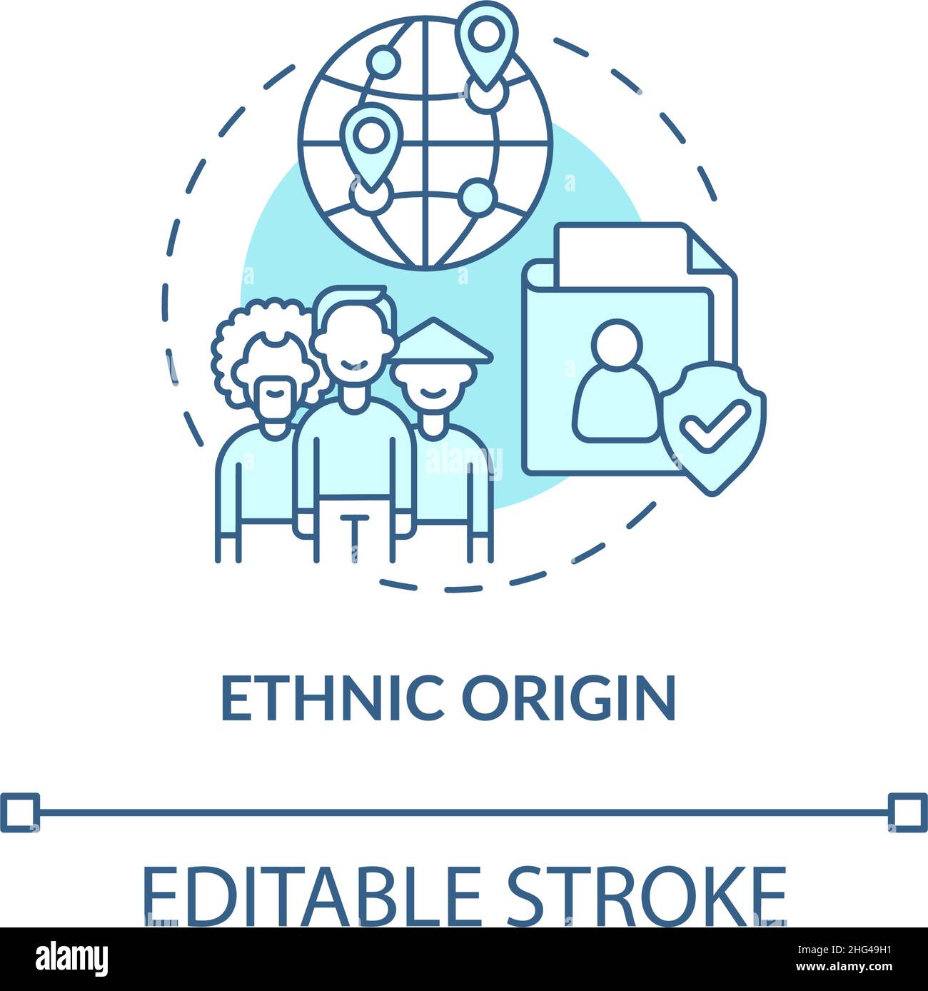 Ethnic origin turquoise concept icon Stock Vector Image & Art - Alamy