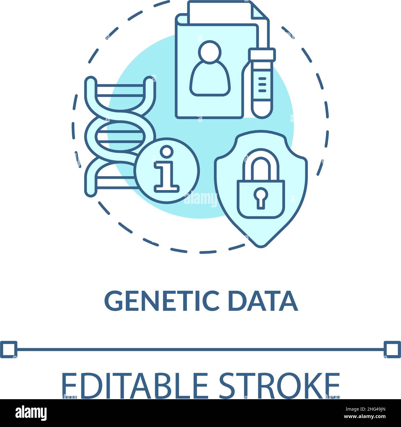 Genetic data turquoise concept icon Stock Vector Image & Art - Alamy
