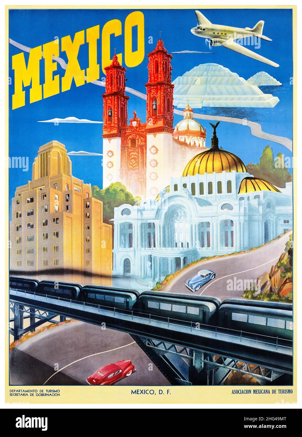 Advertising poster 1950 hi-res stock photography and images - Alamy