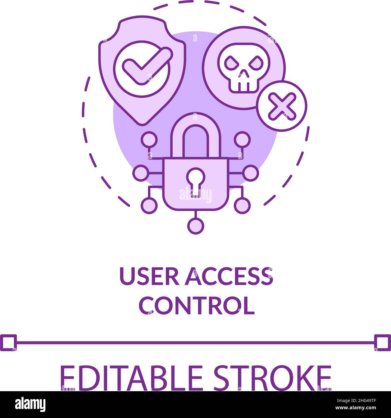 User access purple control concept icon Stock Vector Image & Art - Alamy