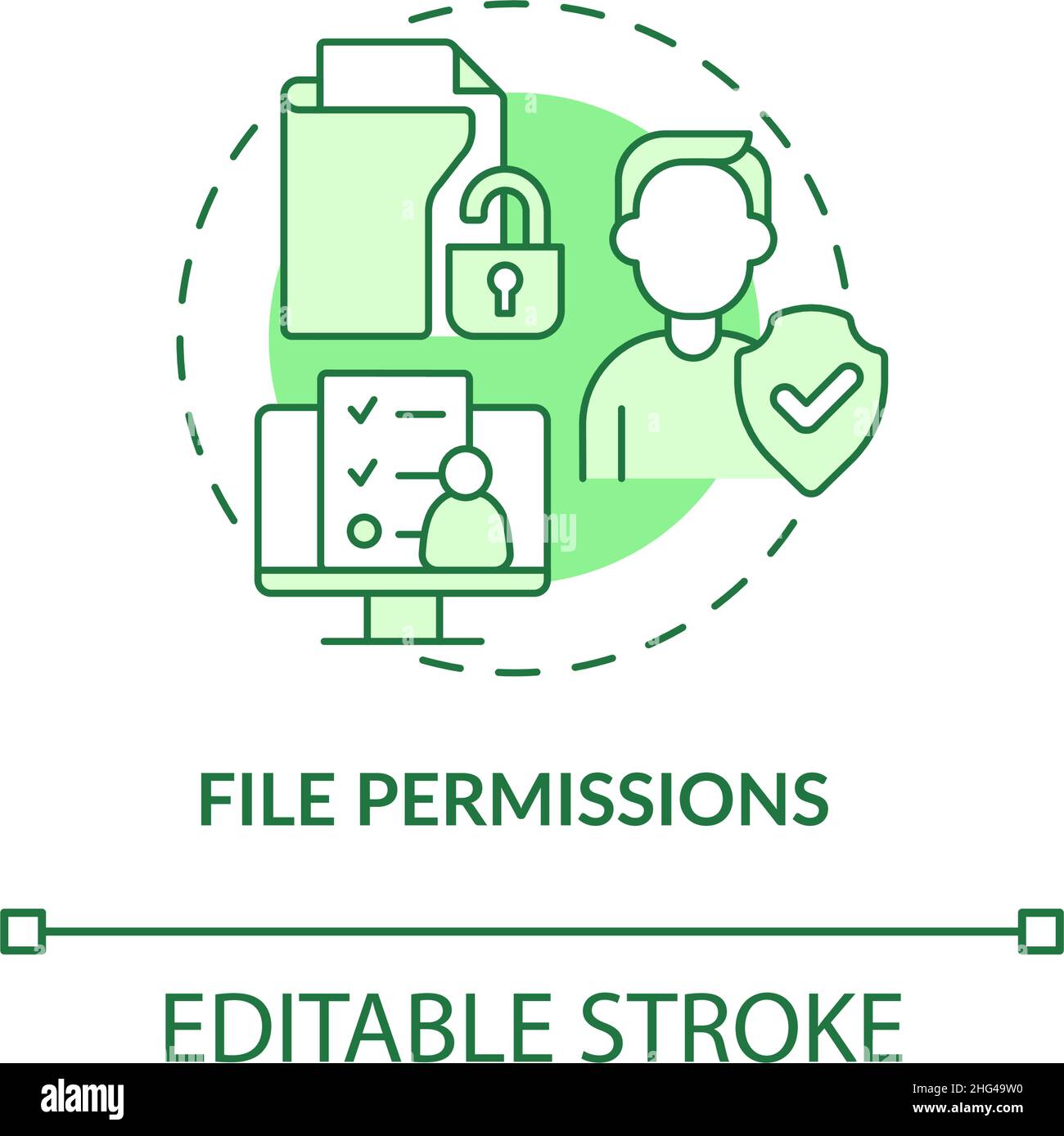 File permissions green concept icon Stock Vector Image & Art - Alamy File permissions green concept icon Stock Vector Image & Art - Alamy