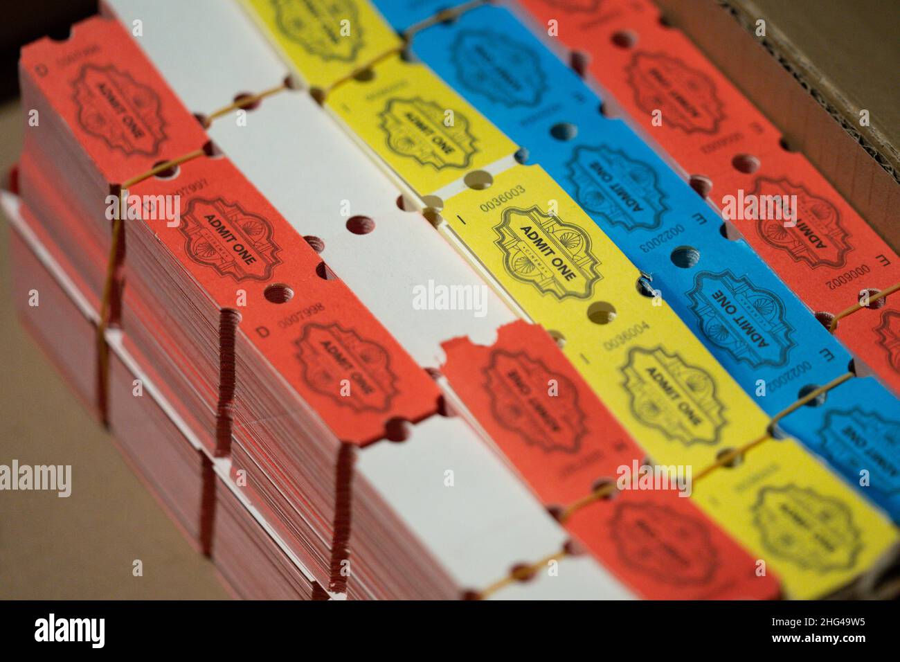 A box containing cinema tickets ahead of the reopening of The Electric ...