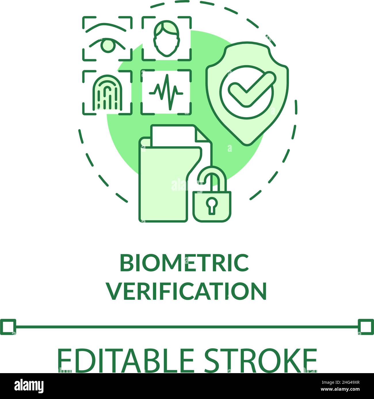 Biometric verification green concept icon Stock Vector Image & Art - Alamy Biometric verification green concept icon Stock Vector Image & Art - Alamy