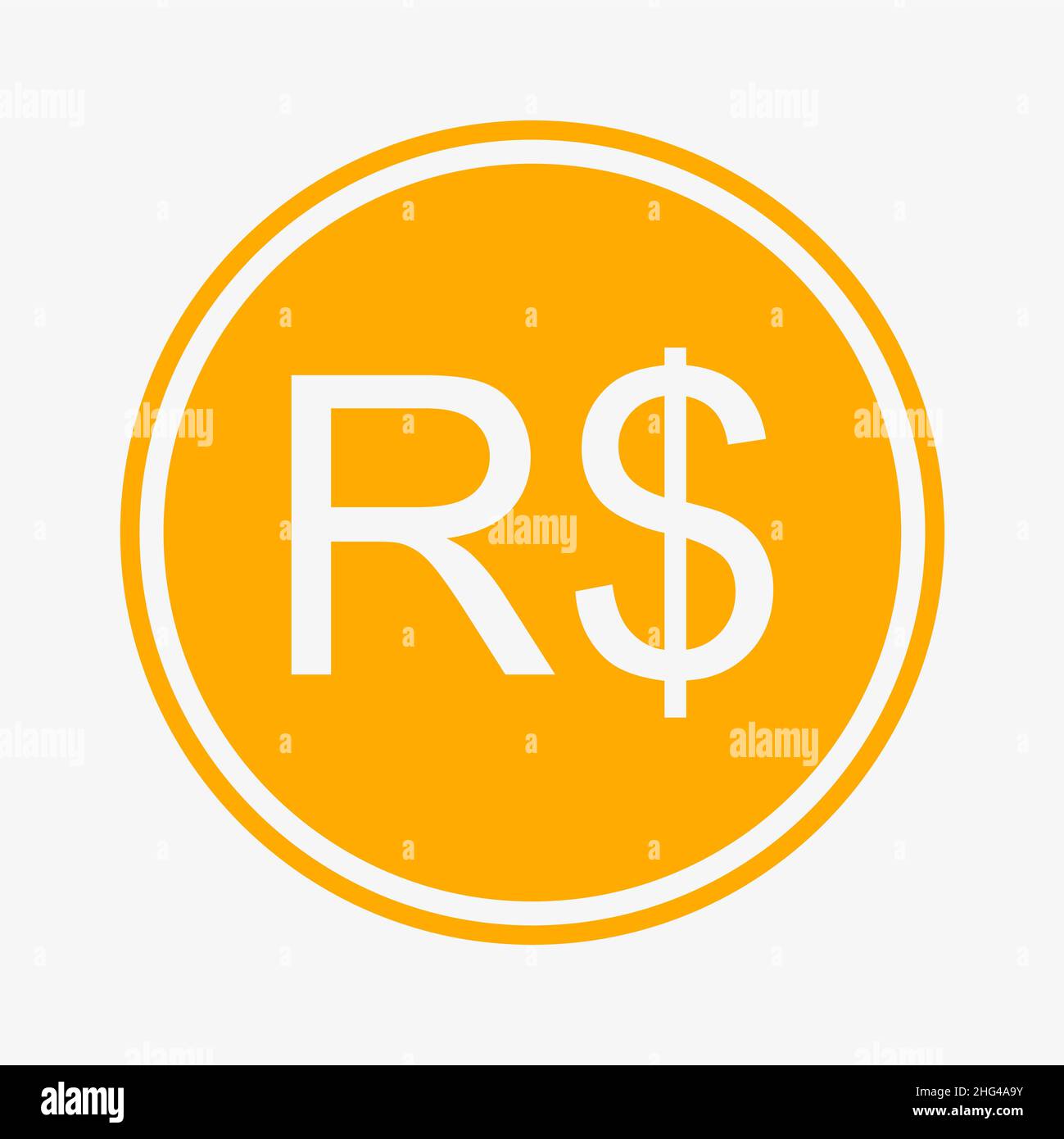 Brazilian real icon. Currency symbol of Brazil Stock Vector Image & Art ...