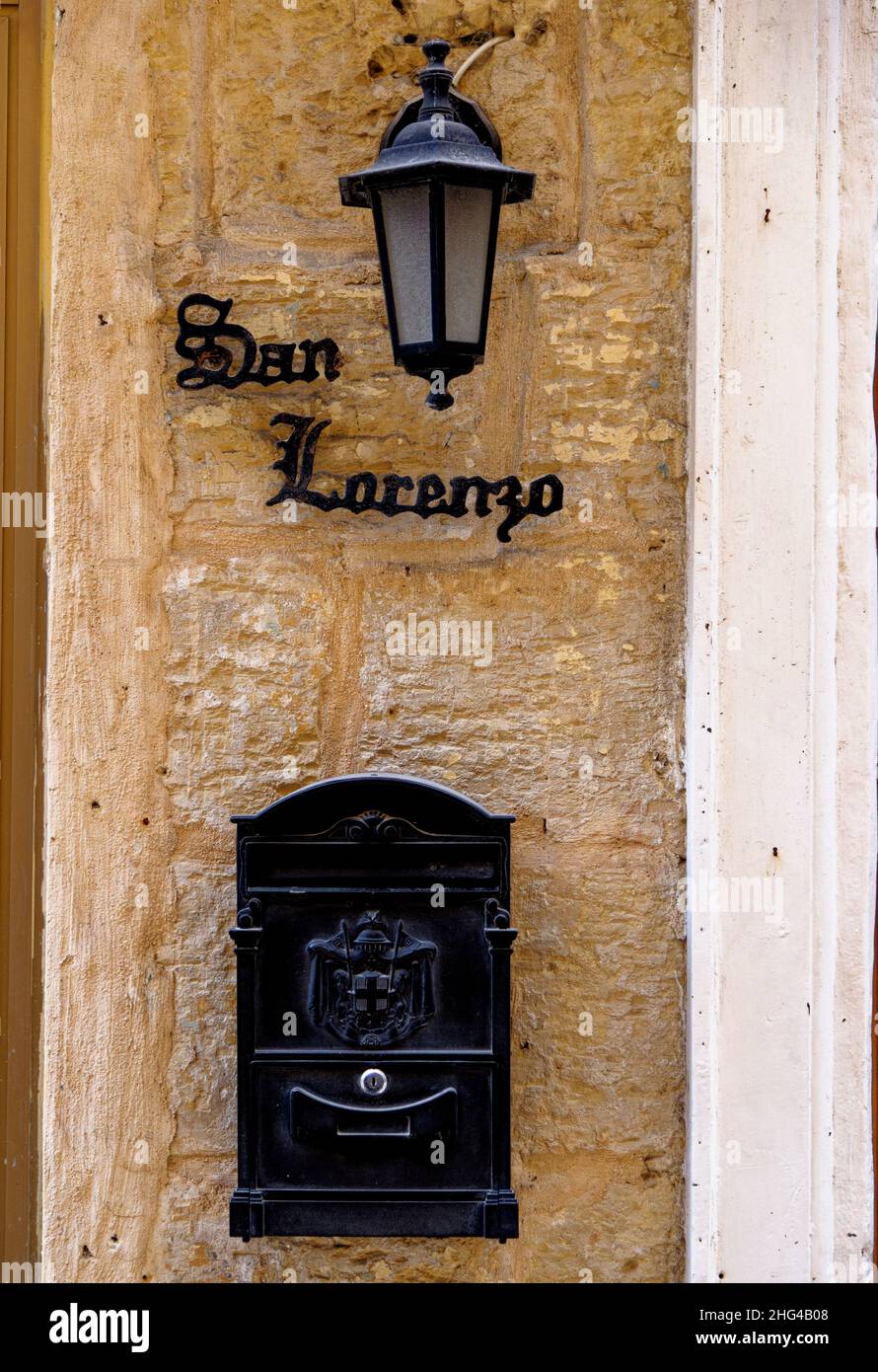 Traditional maltese vintage house, window details. Cityscape of ...