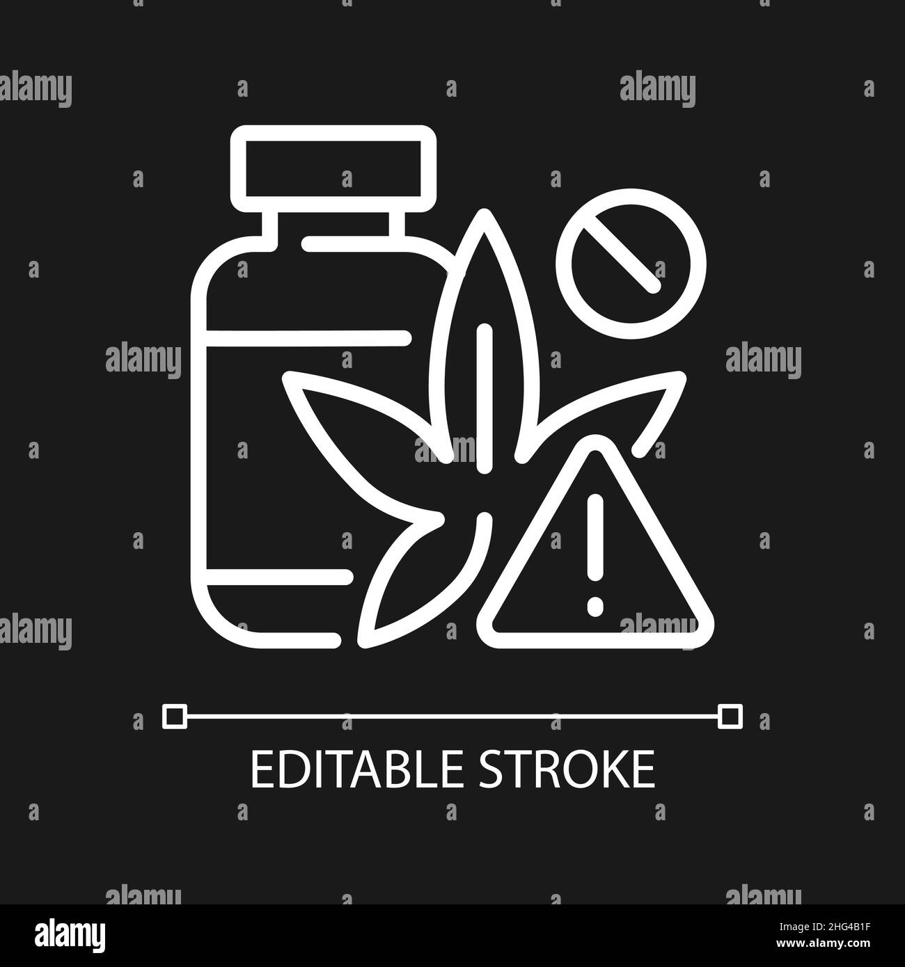 Drug smuggling white linear icon for dark theme Stock Vector Image ...