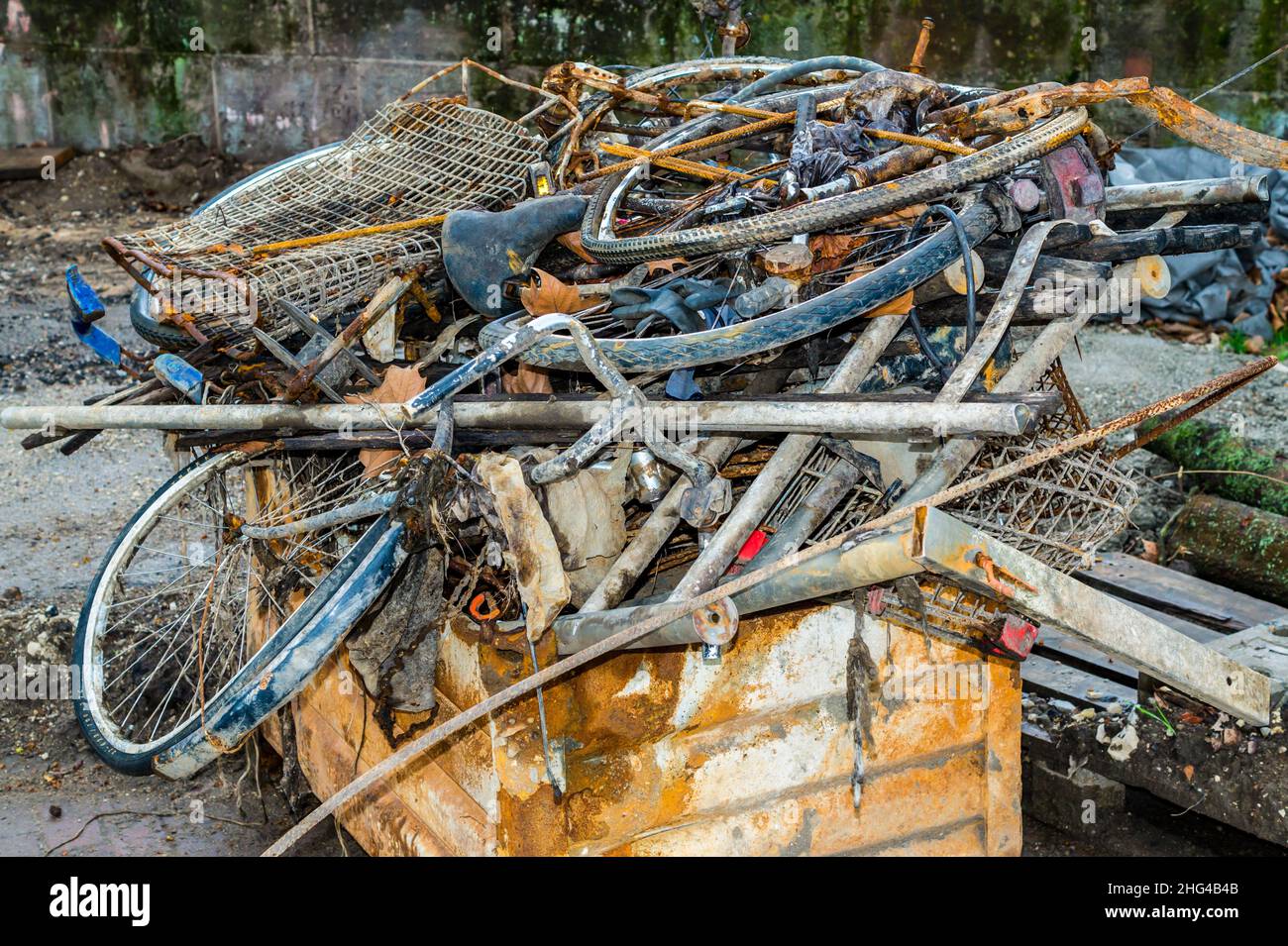 Abstract scrap rubbish trash industrial recycling ecology waste rubbish ...