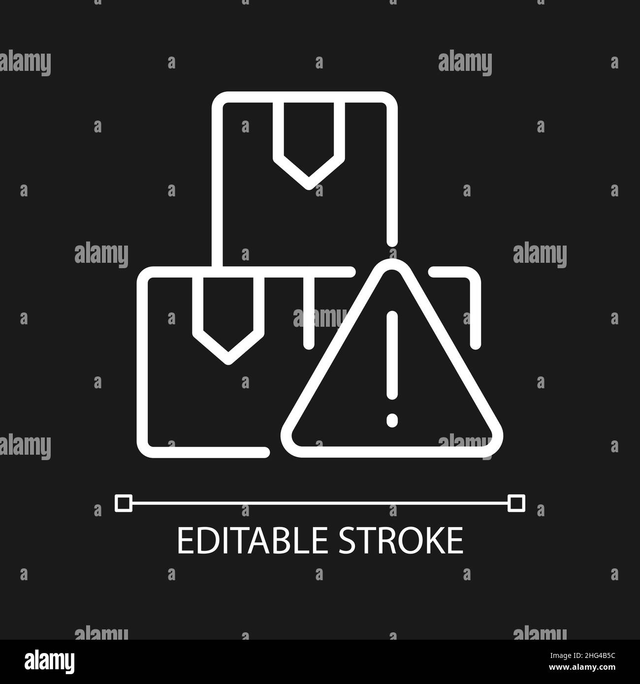 Import regulations white linear icon for dark theme Stock Vector Image ...