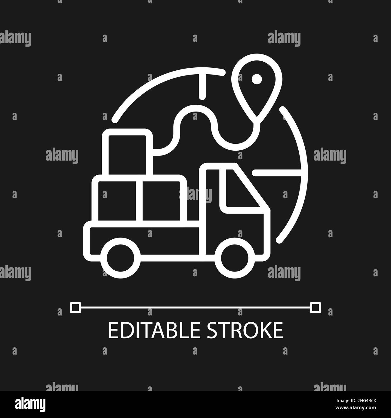 Import restrictions white linear icon for dark theme Stock Vector Image ...