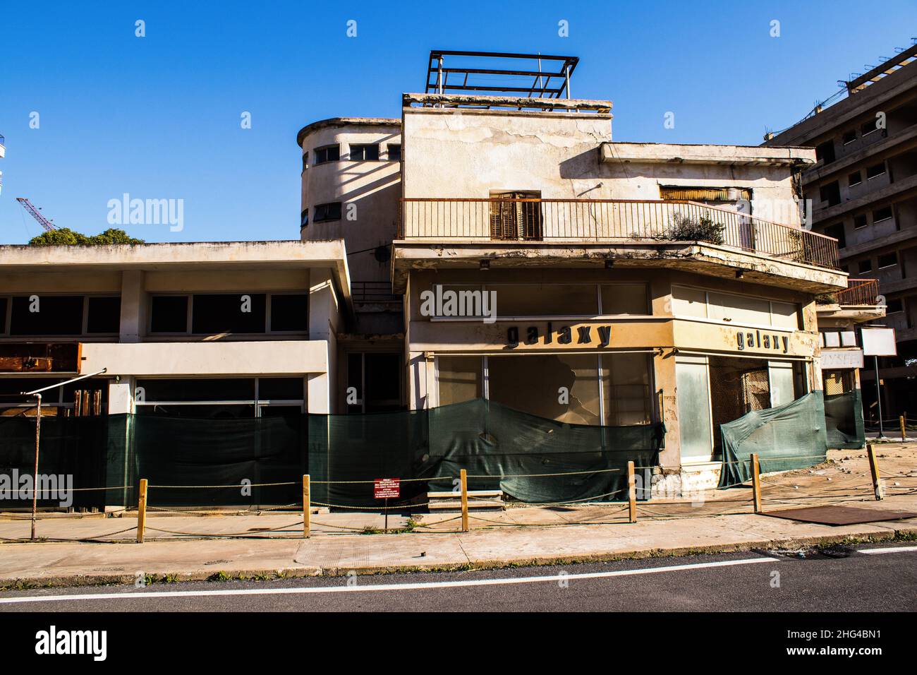 Varosha, Northern Cyprus - January 04, 2022 Cityscape of Varosha, a ...