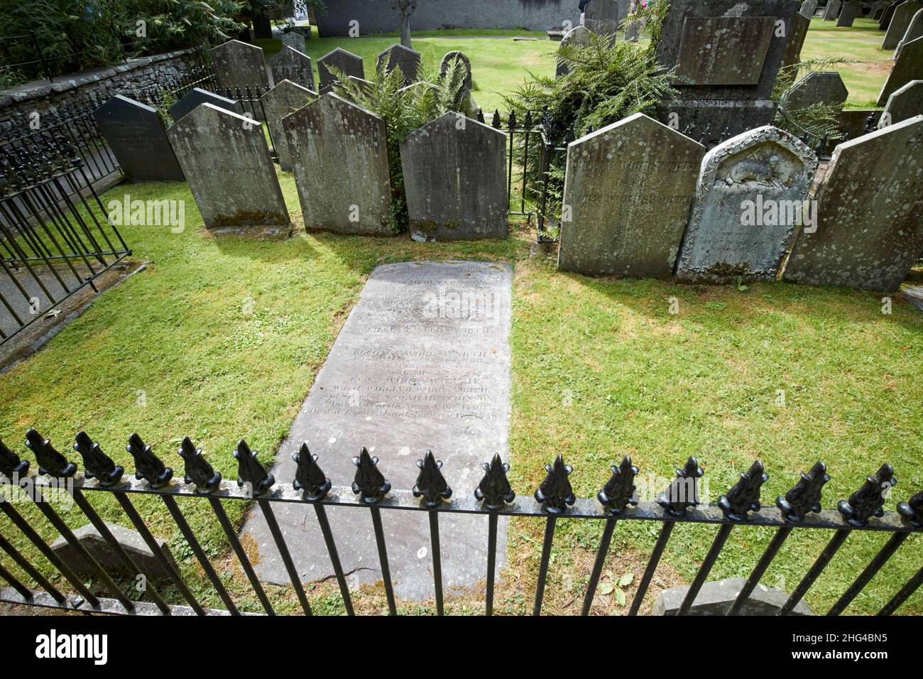 william wordsworths grave wordsworth family plot in the grounds of st ...