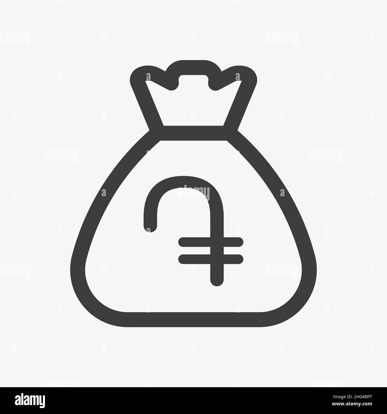 Dram icon. Sack with currency symbol of Armenia Stock Vector Image ...