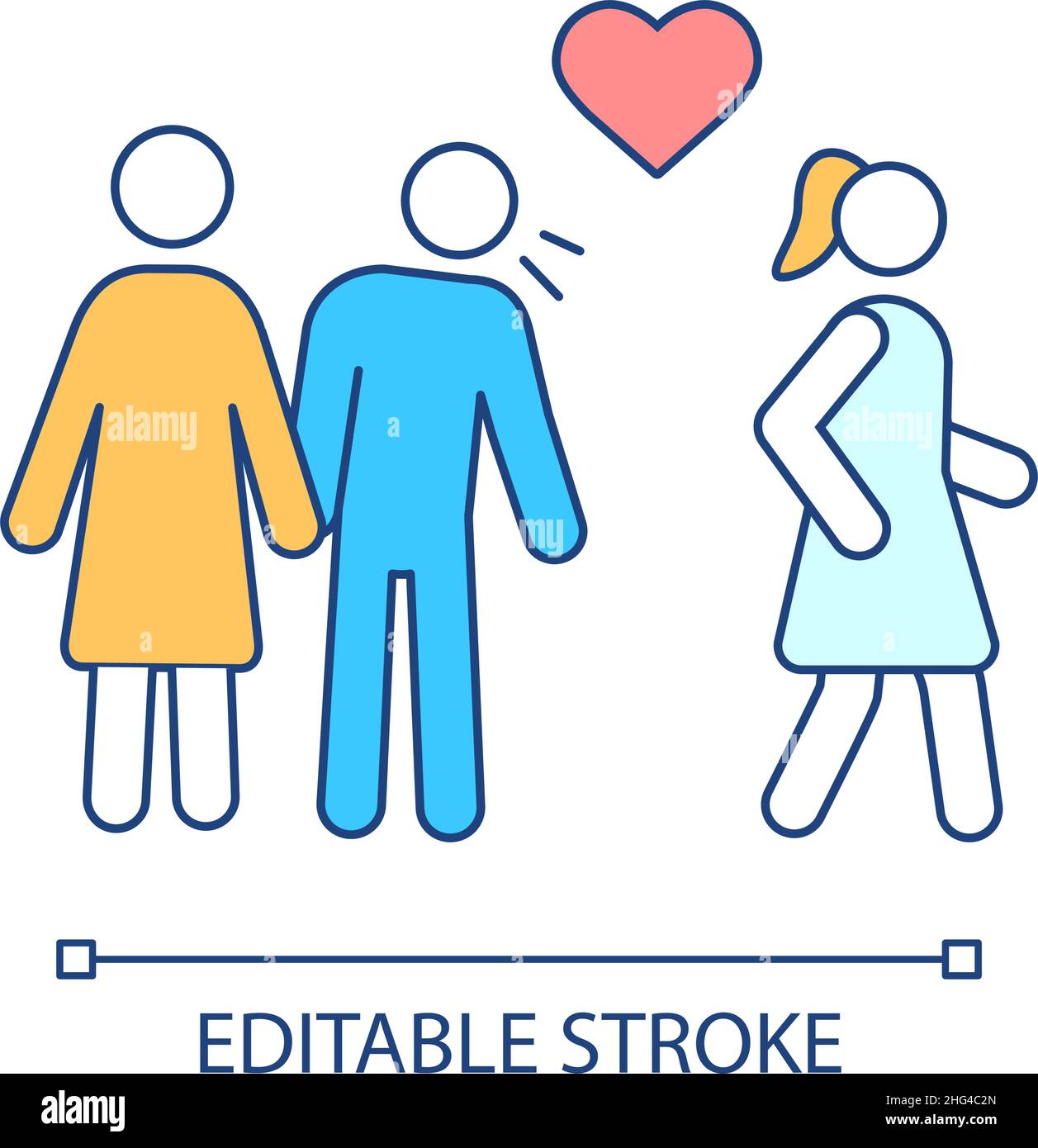 Cheating partner RGB color icon Stock Vector Image & Art - Alamy