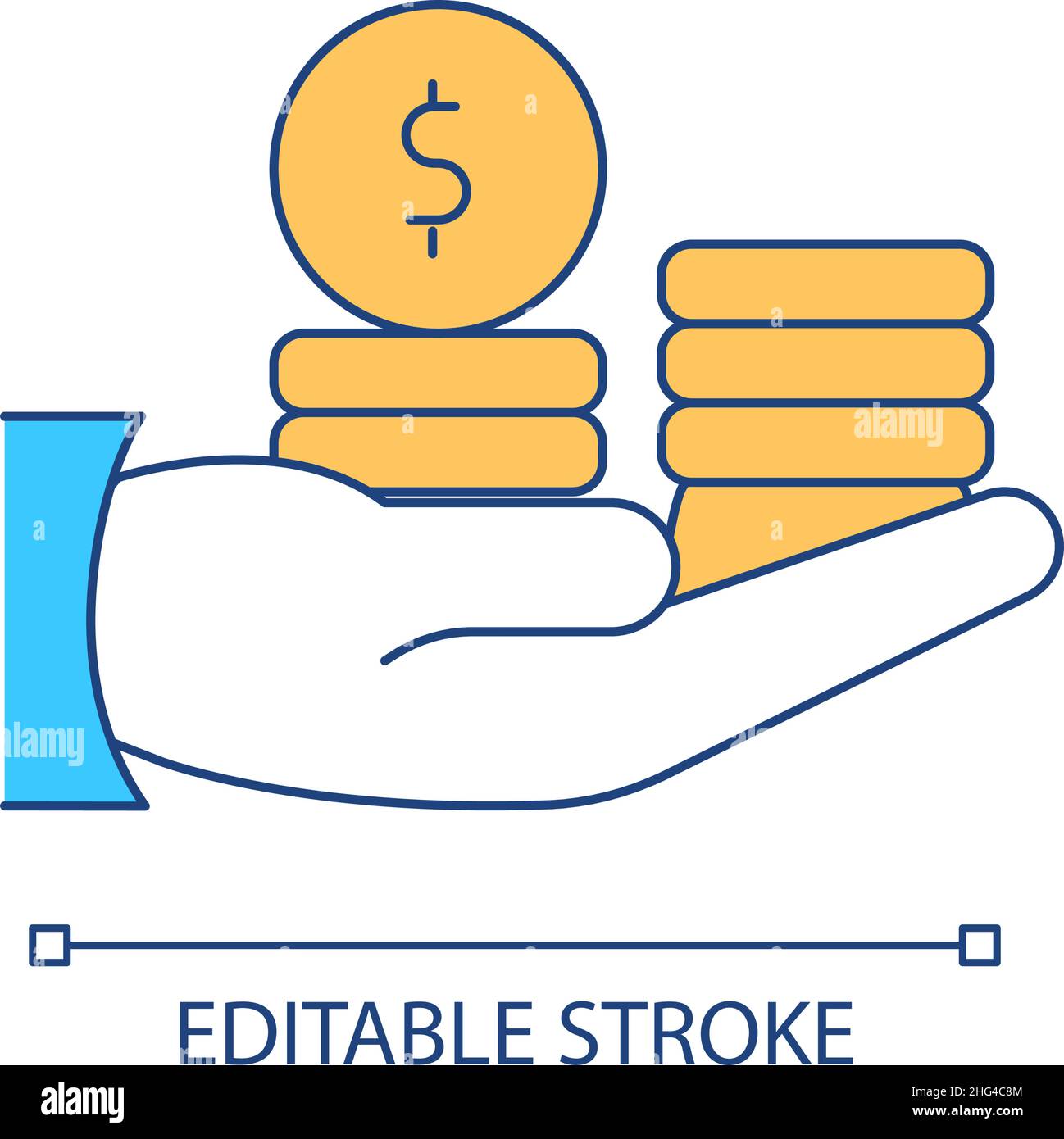 Saving money RGB color icon Stock Vector Image & Art - Alamy