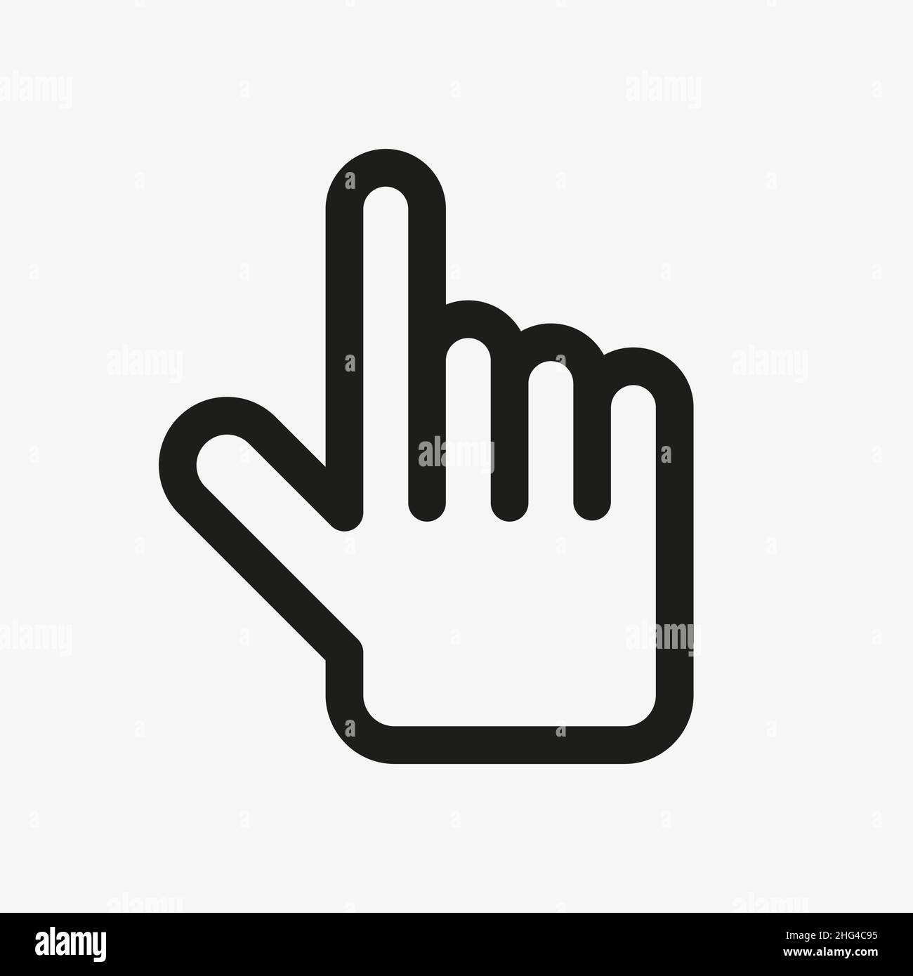 Hand clicking icon vector Stock Vector Images - Alamy