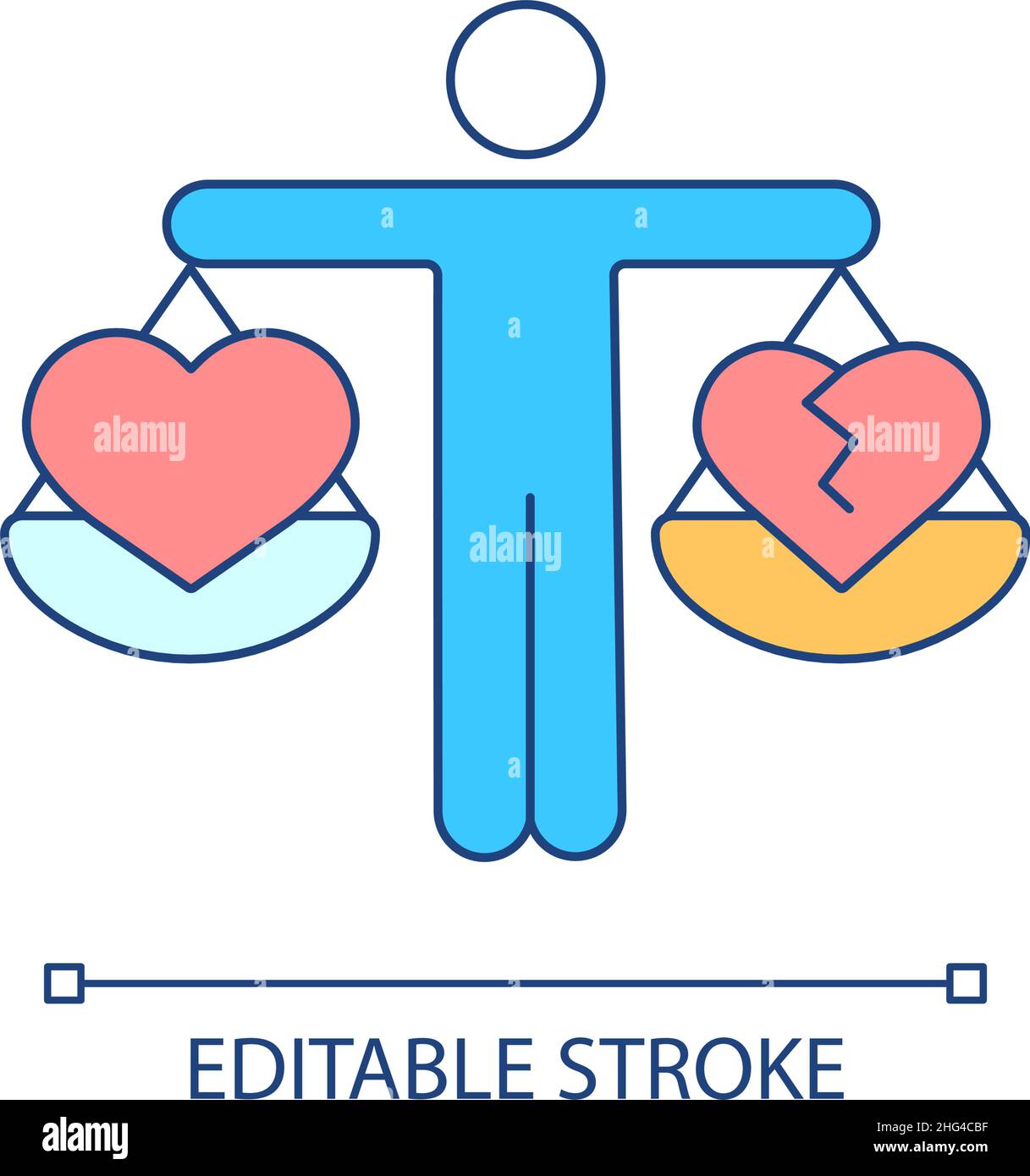 Mental separation RGB color icon Stock Vector Image & Art - Alamy