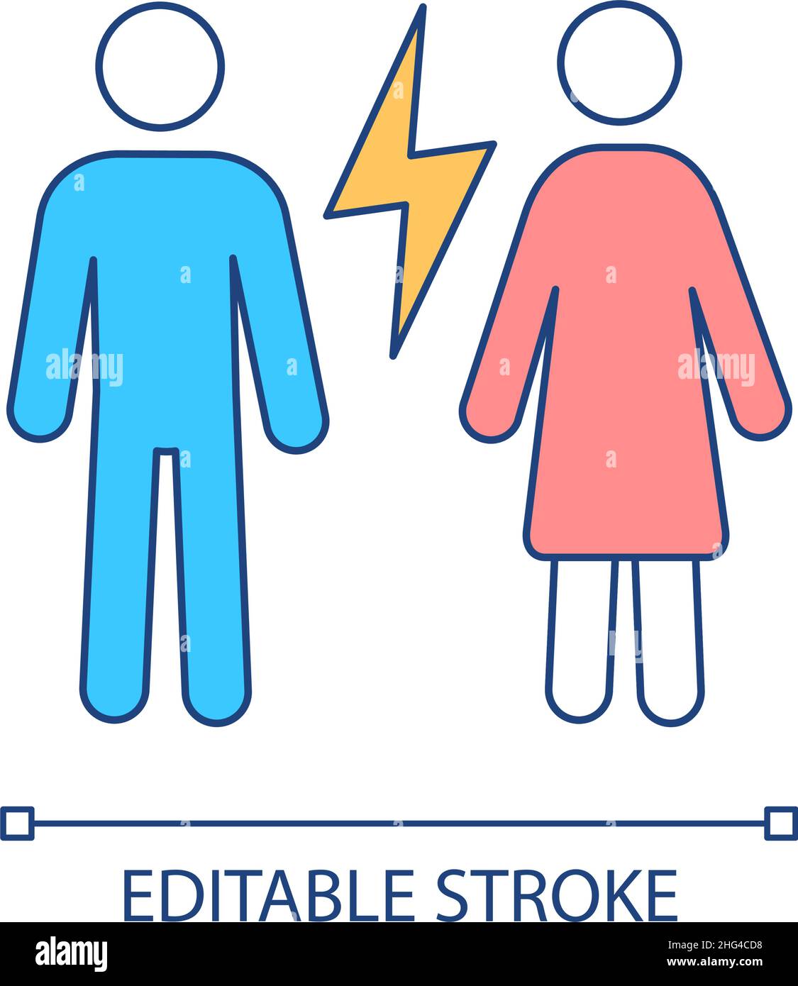 Conflict in couple RGB color icon Stock Vector Image & Art - Alamy