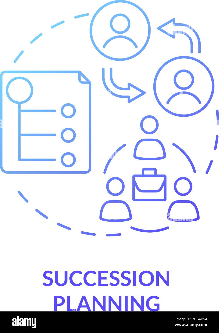 Succession planning blue gradient concept icon Stock Vector Image & Art ...